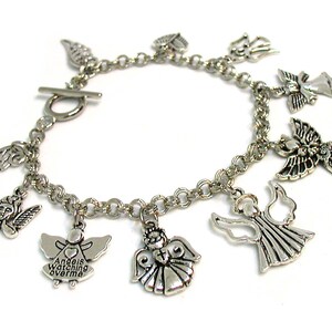Angel Charm Bracelet, Angel Bracelet, Guardian Angel Bracelet ...