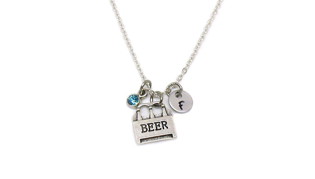 Beer Necklace, Six Pack Necklace, Beer Jewelry, Beer Gift, Six Pack of ...