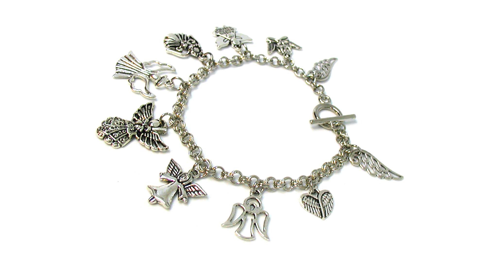 Angel Charm Bracelet Angel Bracelet Guardian Angel Bracelet | Etsy