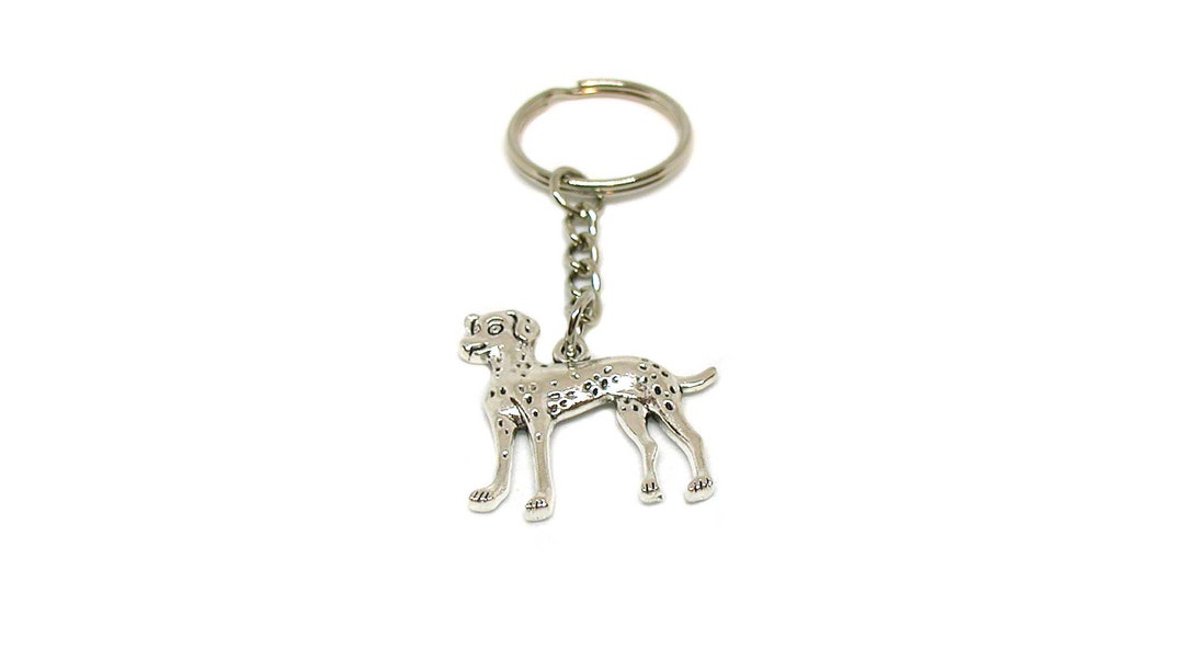 Dalmatian Keychain, Dalmatian Key Ring, Dalmatian Charm, Silver ...