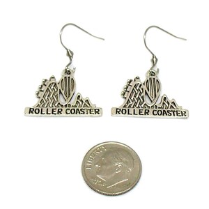 Roller Coaster Earrings, Roller Coaster Charm, Roller Coaster Jewelry ...