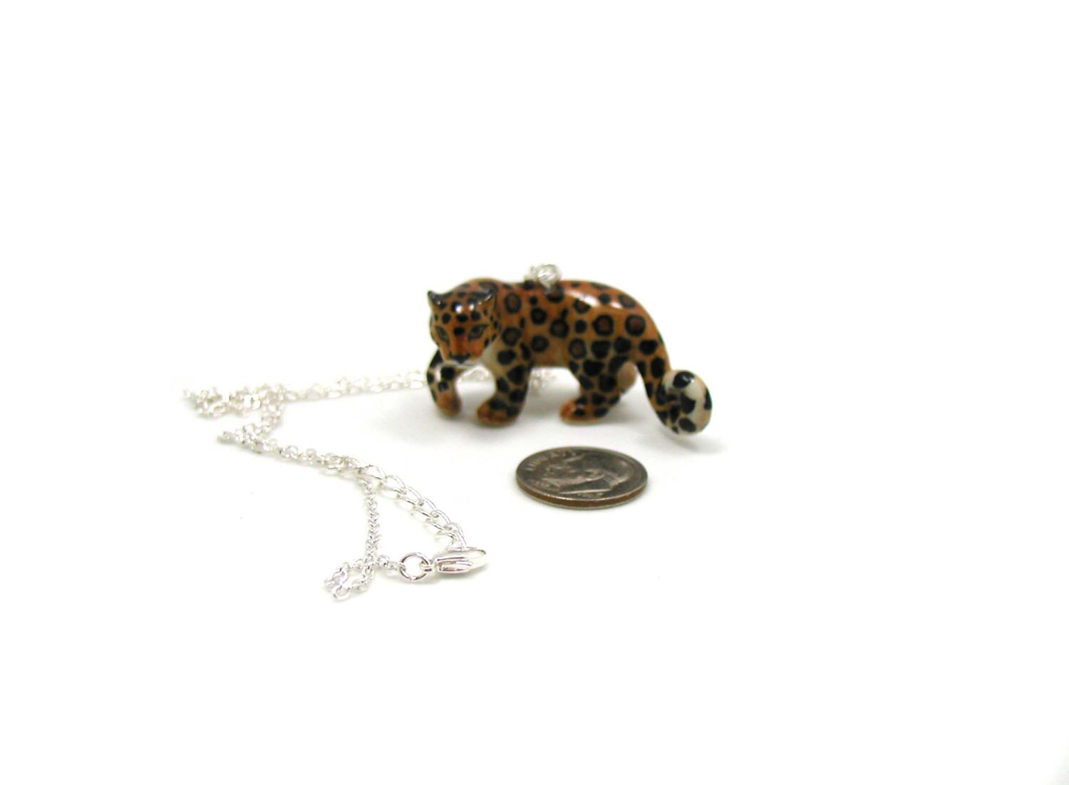Leopard Necklace Charm Necklace Charm Jewelry Leopard - Etsy