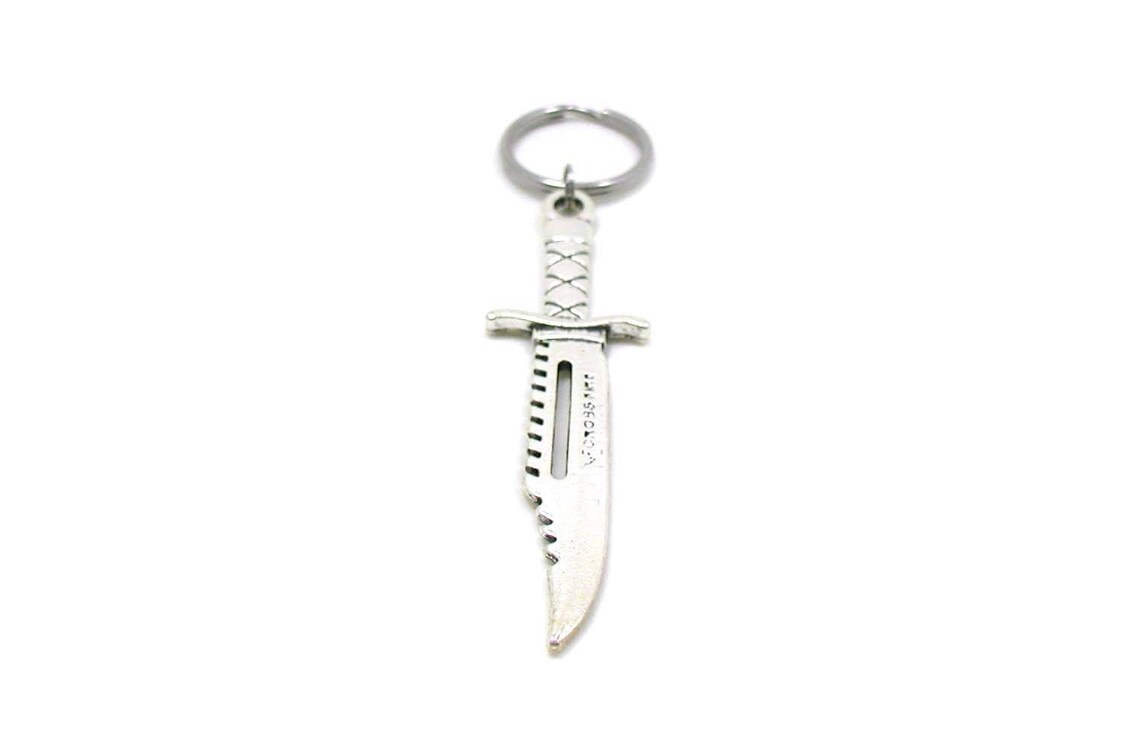 Silver Dagger Keychain Dagger Key Ring Dagger Knife - Etsy