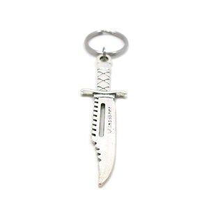 Silver Dagger Keychain, Dagger Key Ring, Dagger Knife Keychain, Weapon ...