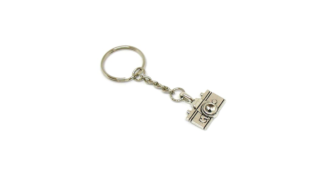 Camera Keychain, Camera Key Ring, Silver Camera Charm, Photography Club ...