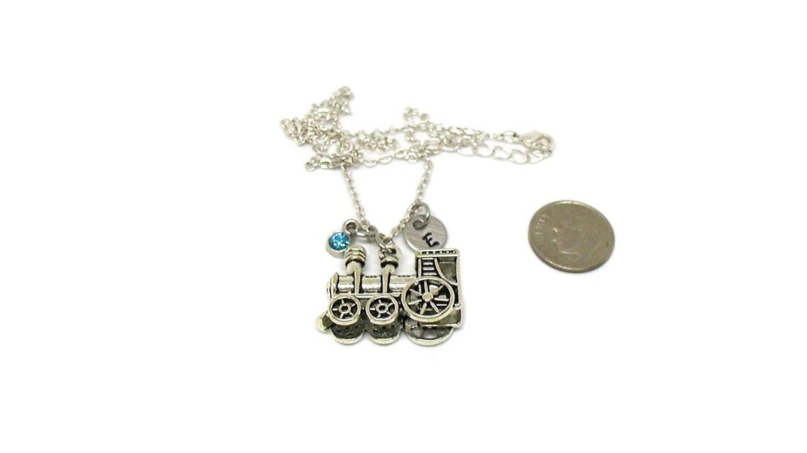 Train Necklace, Train Charm Necklace, Train Jewelry, Silver Train Charm ...
