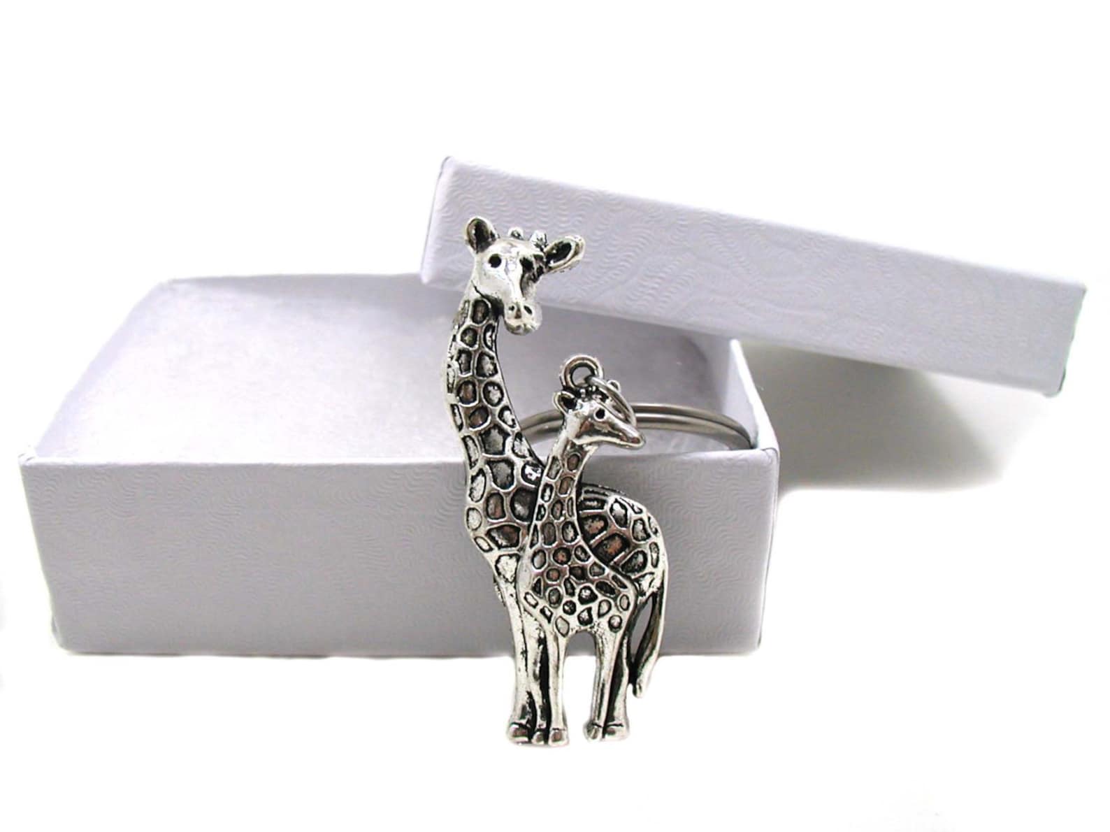 Mom and Baby Giraffe Keychain Giraffe Key Ring Giraffe - Etsy