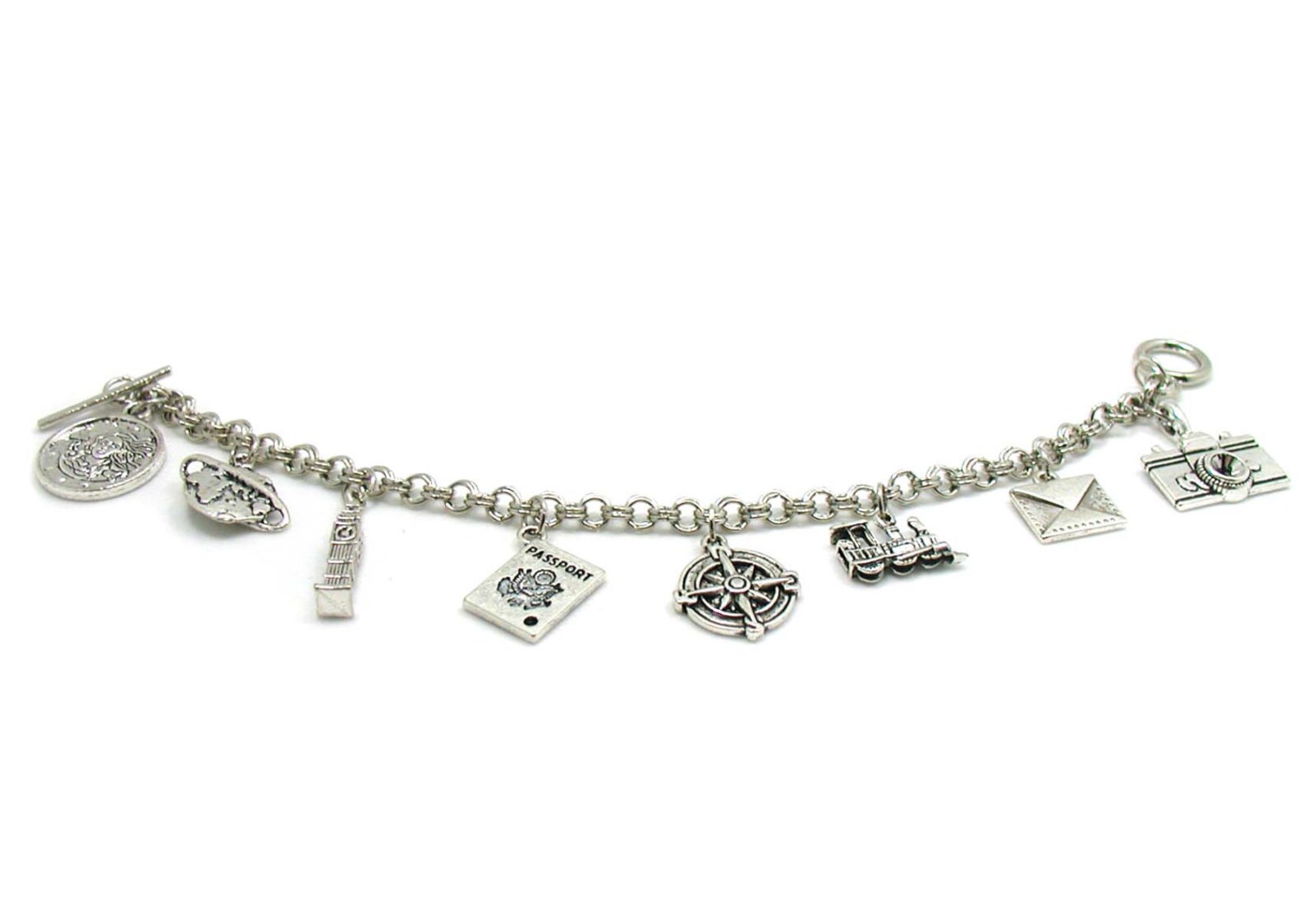 Travel Charm Bracelet Travel Bracelet Traveling Charm - Etsy UK