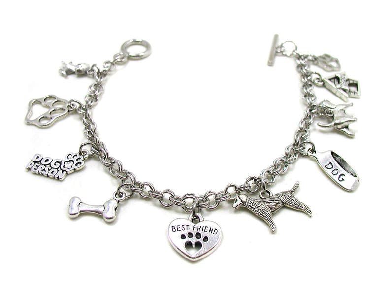 Dog Charm Bracelet Animal Bracelet Pet Charm Bracelet Best - Etsy