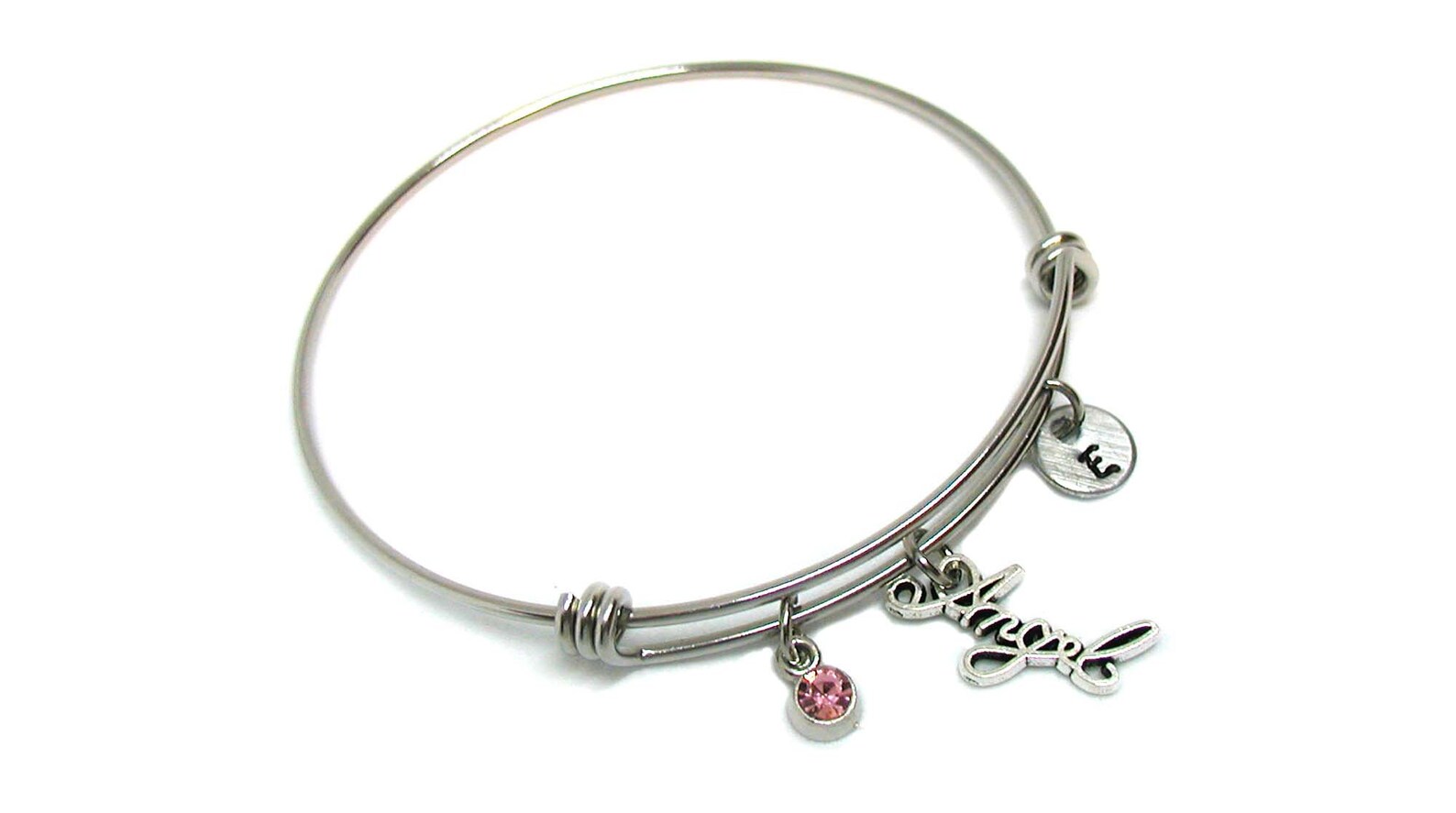 Silver Angel Bracelet, Silver Angel Bangle, Expandable Bracelet ...