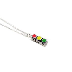 Traffic Signal Necklace, Traffic Light Necklace Gift, Stoplight Charm ...