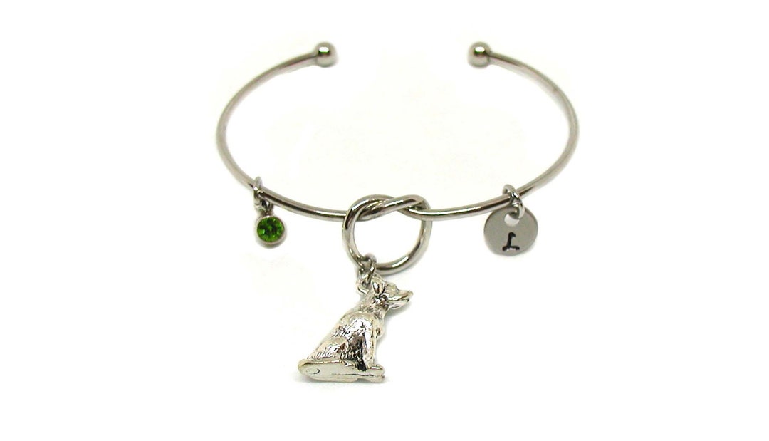 Labrador Knot Bracelet, Labrador Knot Bangle, Labrador Jewelry, Silver ...