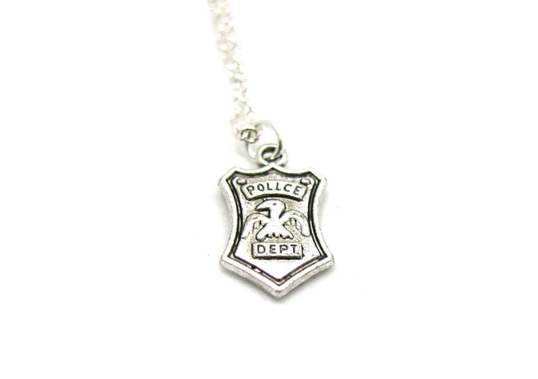 Police Officer Necklace, Charm Necklace, Police Wife, Police Badge ...