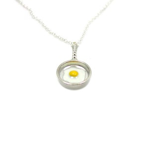 Fried Egg Necklace Frying Pan Necklace Egg Necklace Fried - Etsy UK