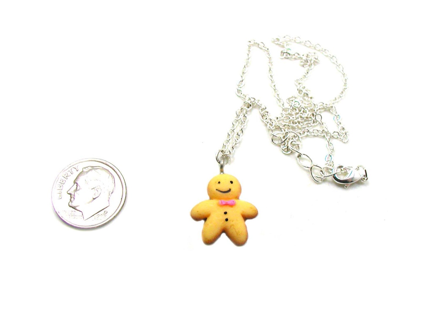 Gingerbread Man Necklace Charm Necklace Gingerbread Man - Etsy UK