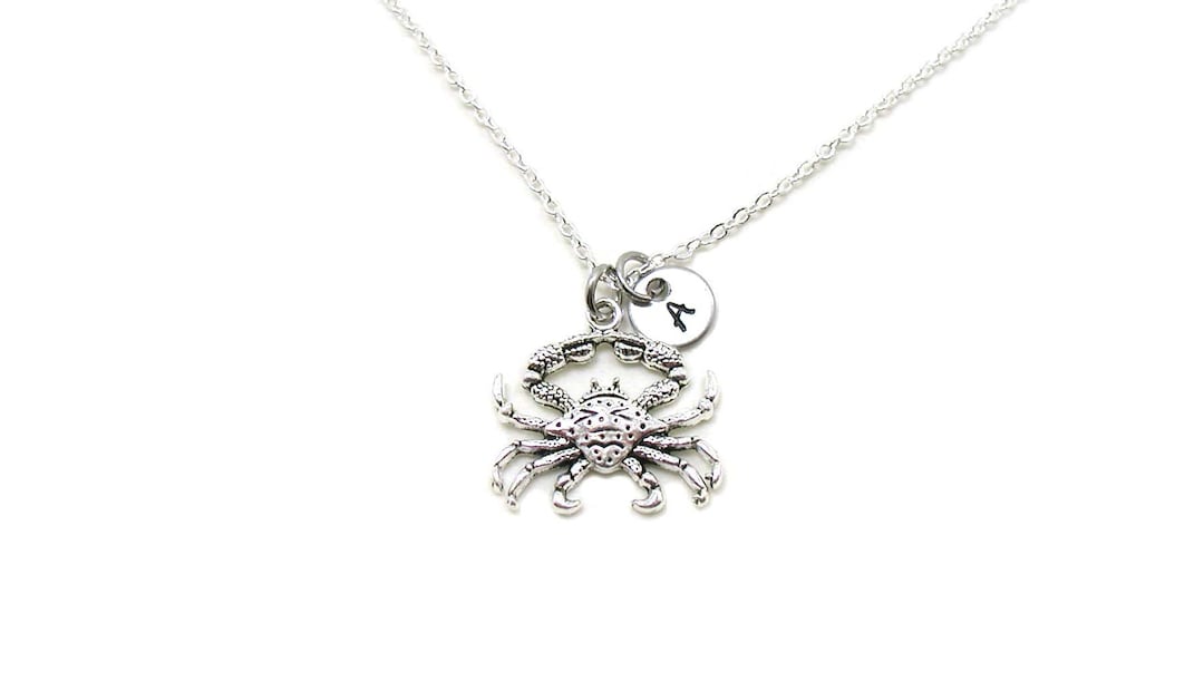 King Crab Necklace, Crab Pendant, Crab Jewelry, Crustacean Necklace ...