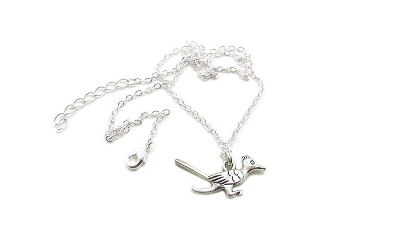 Roadrunner Necklace Silver Roadrunner Road Runner Necklace | Etsy