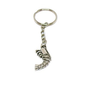 Shrimp Key Chain, Crustacean Keychain, Ocean Keychain, Shrimp Charm ...