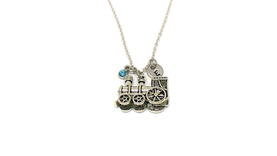 Train Necklace, Train Charm Necklace, Train Jewelry, Silver Train Charm ...