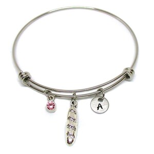 French Bread Bracelet, French Bread Bangle, Foodie Jewelry, Expandable ...