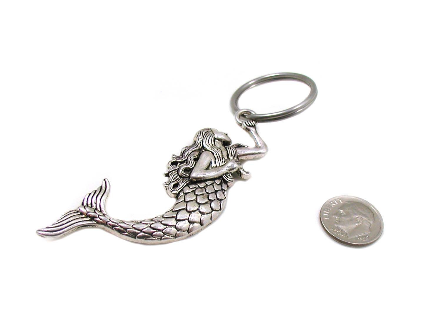 Mermaid Keychain Mermaid Key Ring Fantasy Keychain Mermaid - Etsy