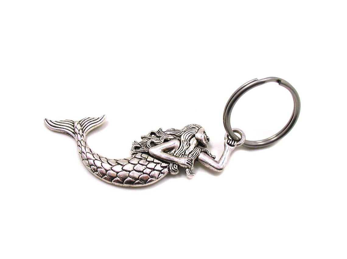 Mermaid Keychain Mermaid Key Ring Fantasy Keychain Mermaid - Etsy