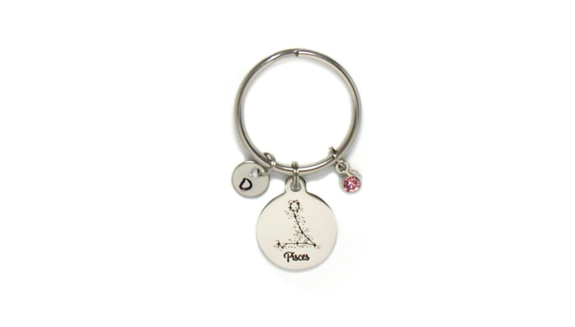 Pisces Key Chain Pisces Constellation Key Chain Zodiac - Etsy