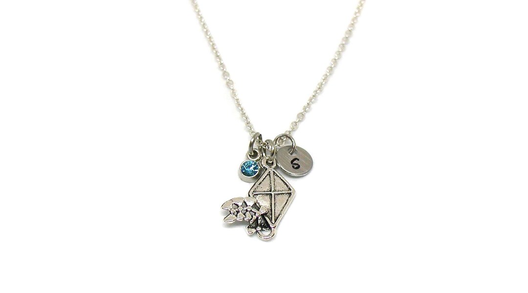Kite Necklace, Kite Charm, Kite Jewelry, Kite Pendant, Kite Gift ...