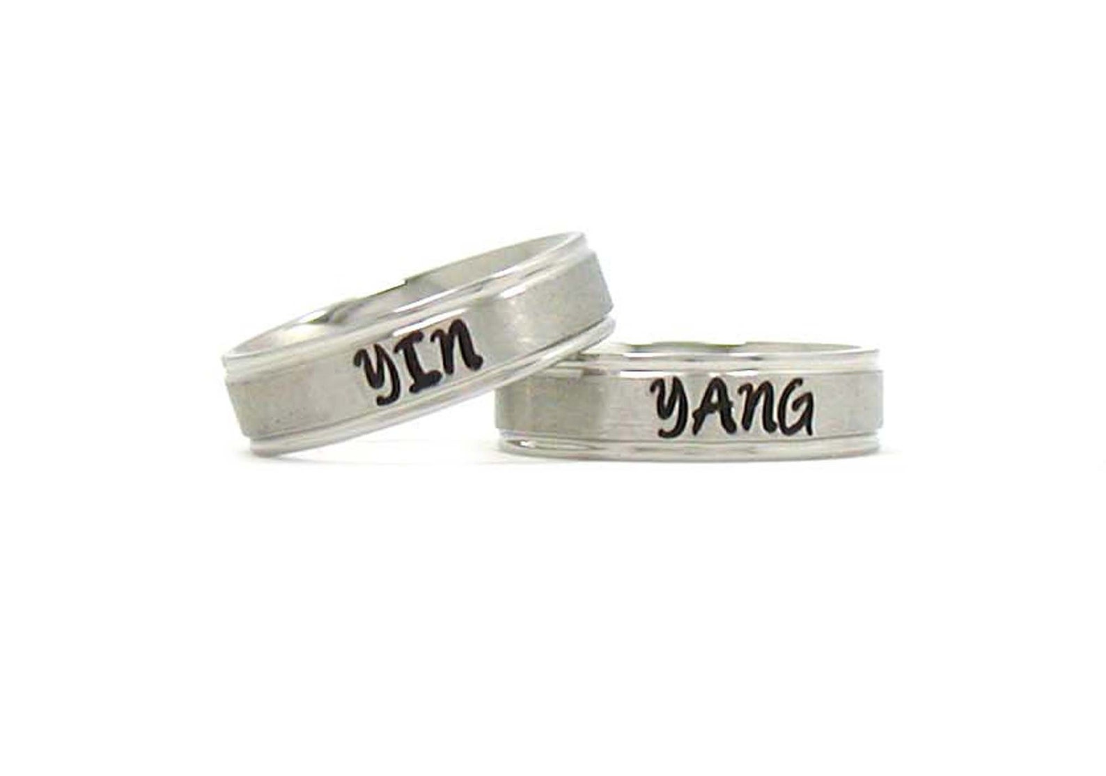 Yin and Yang Ring Custom Ring Stainless Steel Ring - Etsy