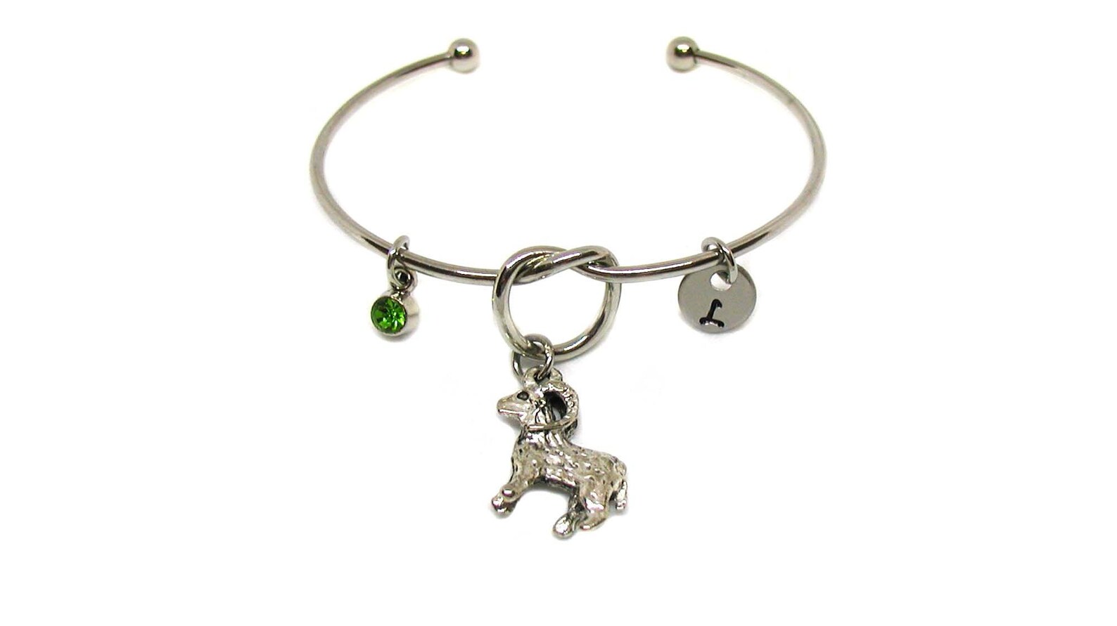 Ram Knot Bracelet, Ram Knot Bangle, Sheep Jewelry, Animal Bangle ...