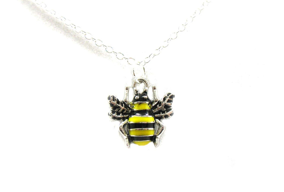 Bumble Bee Necklace Honeybee Necklace Charm Jewelry | Etsy