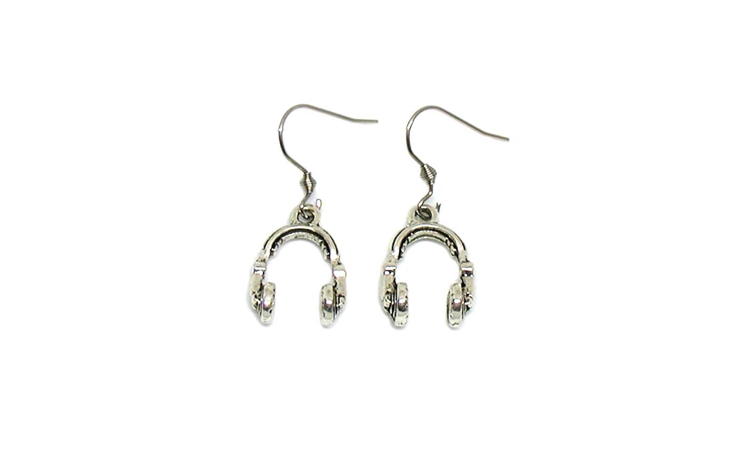 Headphone Earrings, Headphones Charm, Music Jewelry, Music Lover Gift ...