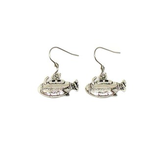 Submarine Earrings, Submarine Charm, Submarine Jewelry, Silver ...