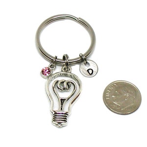 Light Bulb Keychain, Light Bulb Key Ring, Science Keychain, Steampunk ...