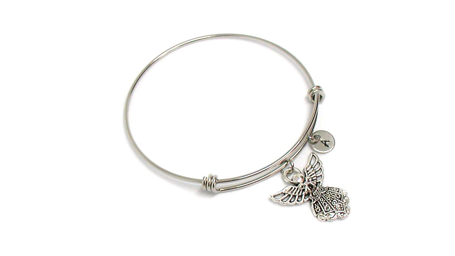 Angel Bangle Angel Charm Angel Bracelet Angel Jewelry | Etsy