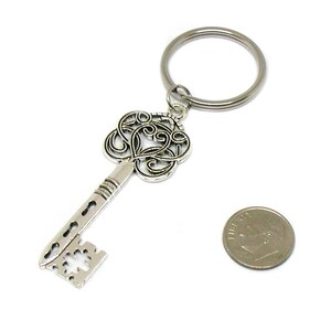 Skeleton Key Key Chain Silver Key Charm Key Chain Gift - Etsy