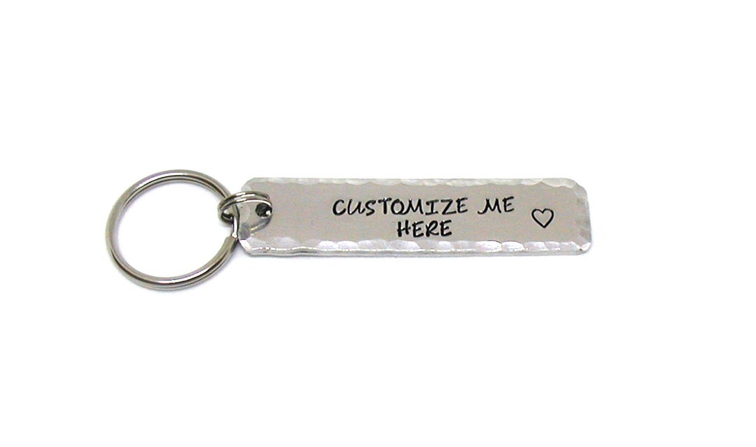 Customized Keychain, Custom Keychain, Engraved Keychain, Rectangle ...