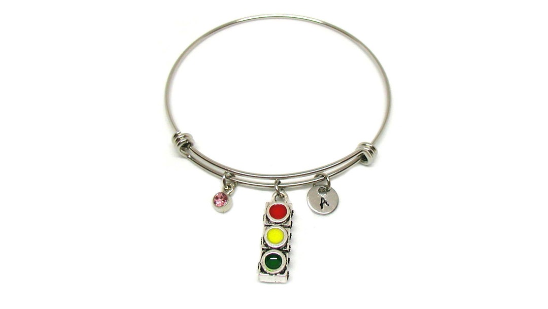 Traffic Light Bracelet, Traffic Signal Bangle, Driving Jewelry ...
