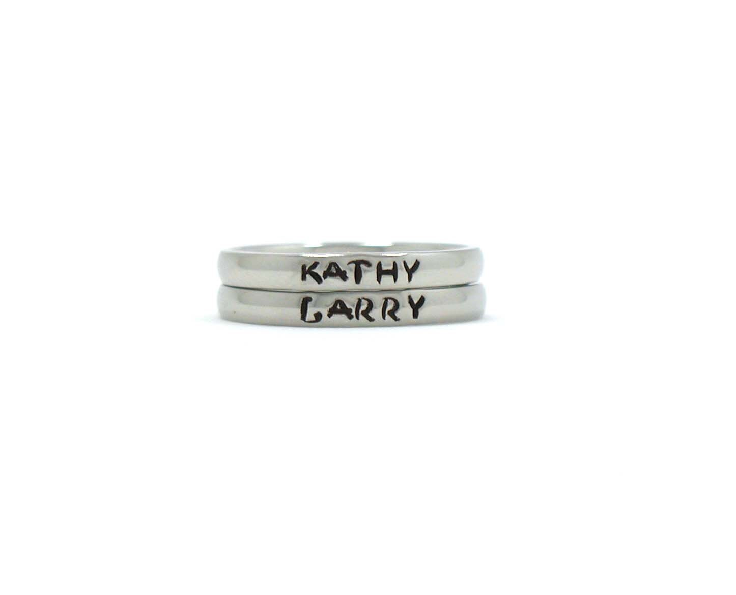Personalized Stacking Ring Custom Ring Stainless Steel Ring - Etsy
