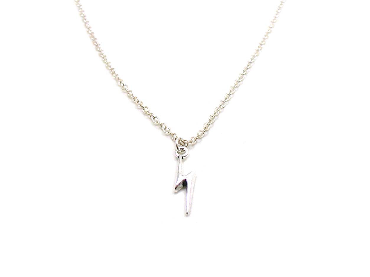 Lightning Bolt Necklace Lightning Bolt Pendant Charm | Etsy