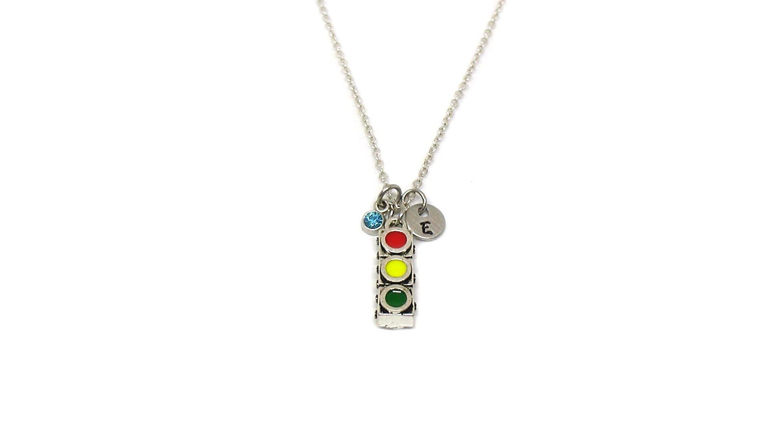 Traffic Signal Necklace, Traffic Light Necklace Gift, Stoplight Charm ...