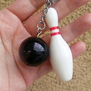 Green Bowling Ball Keychain, Bowling Key Ring, Sports Keychain, Bowling ...