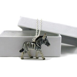 Zebra Necklace, Charm Necklace, Charm Jewelry, Zebra Pendant, Zebra ...
