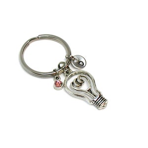 Light Bulb Keychain, Light Bulb Key Ring, Science Keychain, Steampunk ...