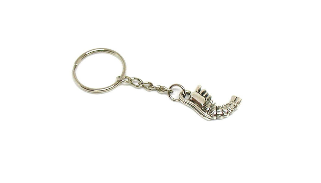 Shrimp Key Chain, Crustacean Keychain, Ocean Keychain, Shrimp Charm ...