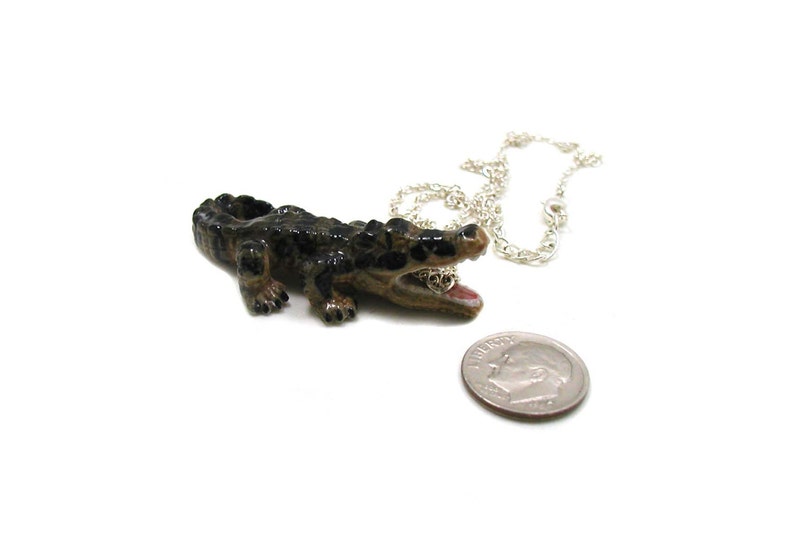 Alligator Necklace Charm Necklace Charm Jewelry Alligator - Etsy