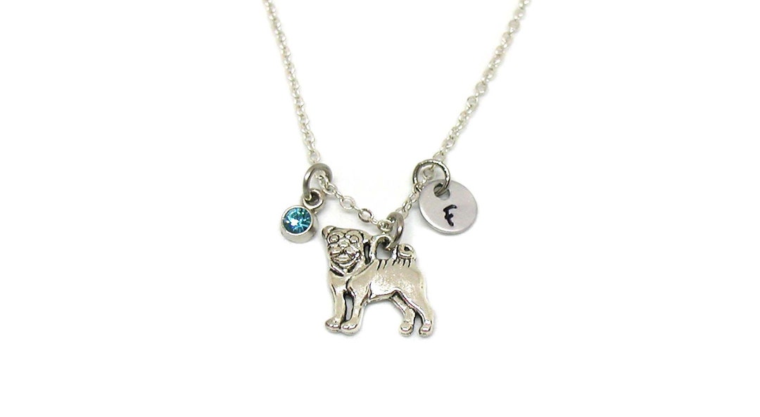 Pug Necklace, Pug Charm, Dog Jewelry, Pug Pendant, Pug Jewelry, Pug ...