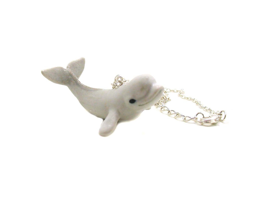 Beluga Whale Necklace, Charm Necklace, Charm Jewelry, Beluga Whale ...