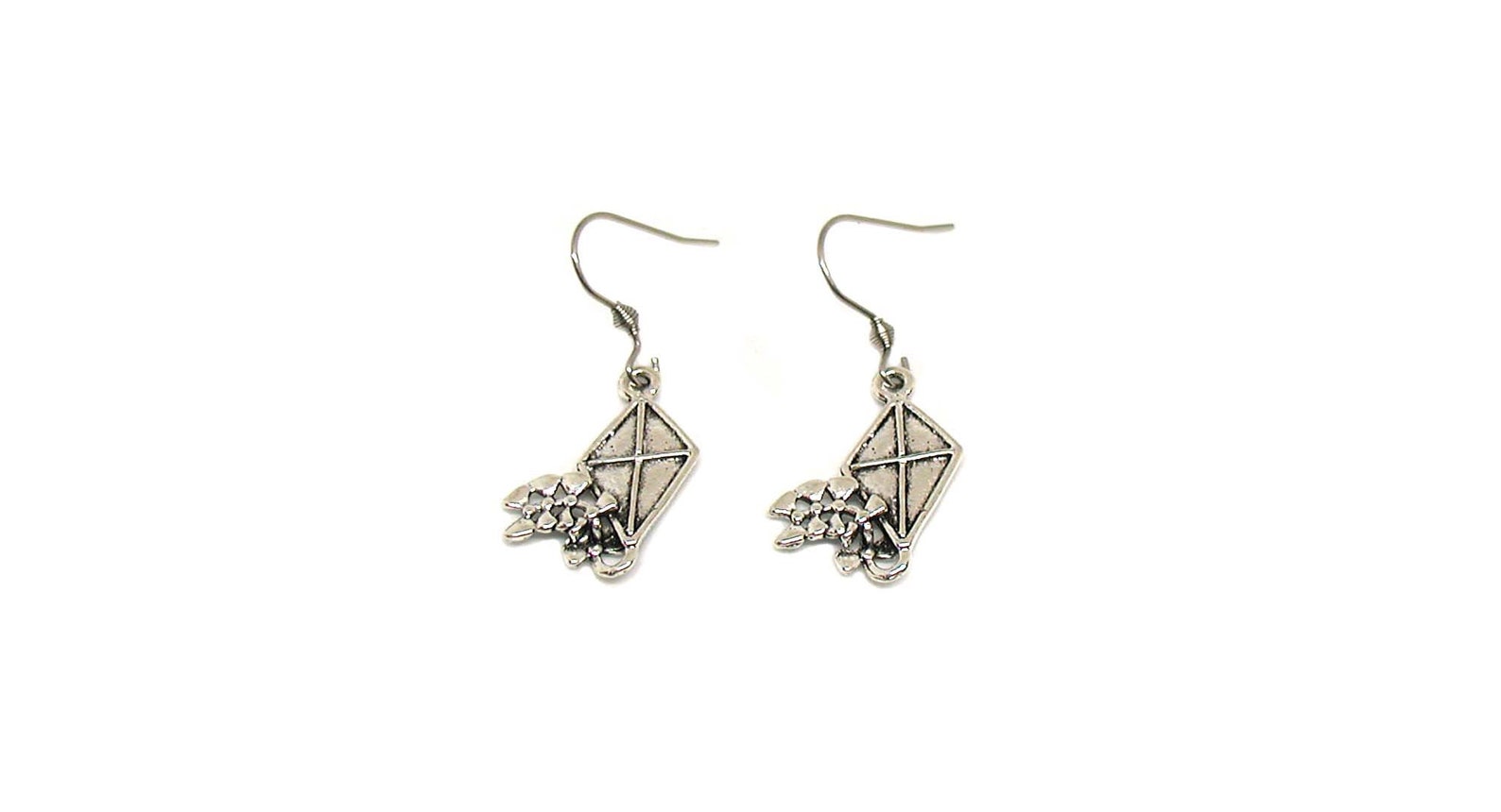 Flying Kite Earrings, Flying Kite Charm, Spring Jewelry, Flying Kite ...