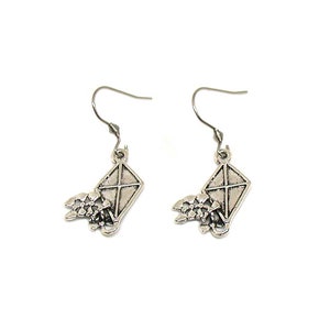 Flying Kite Earrings, Flying Kite Charm, Spring Jewelry, Flying Kite ...